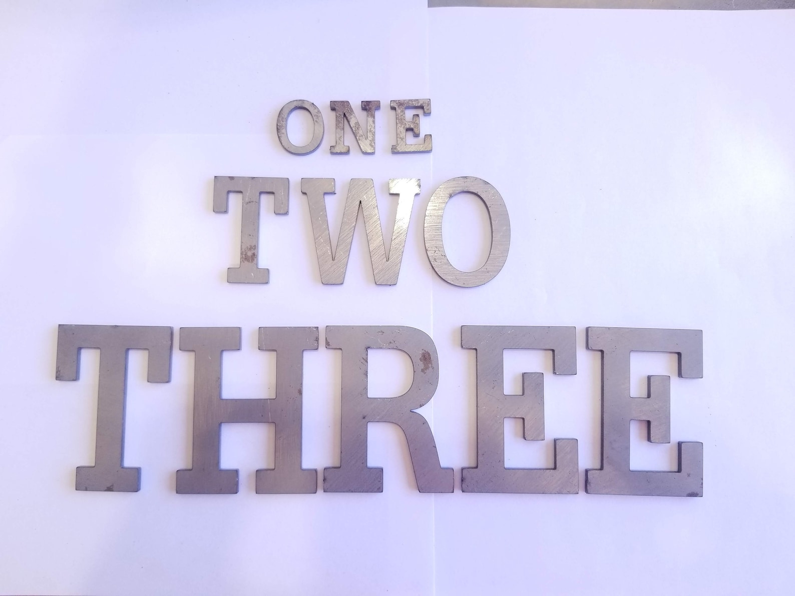 Metal Letters for Crafts Small 11 Gauge Steel Letters Slab - Etsy