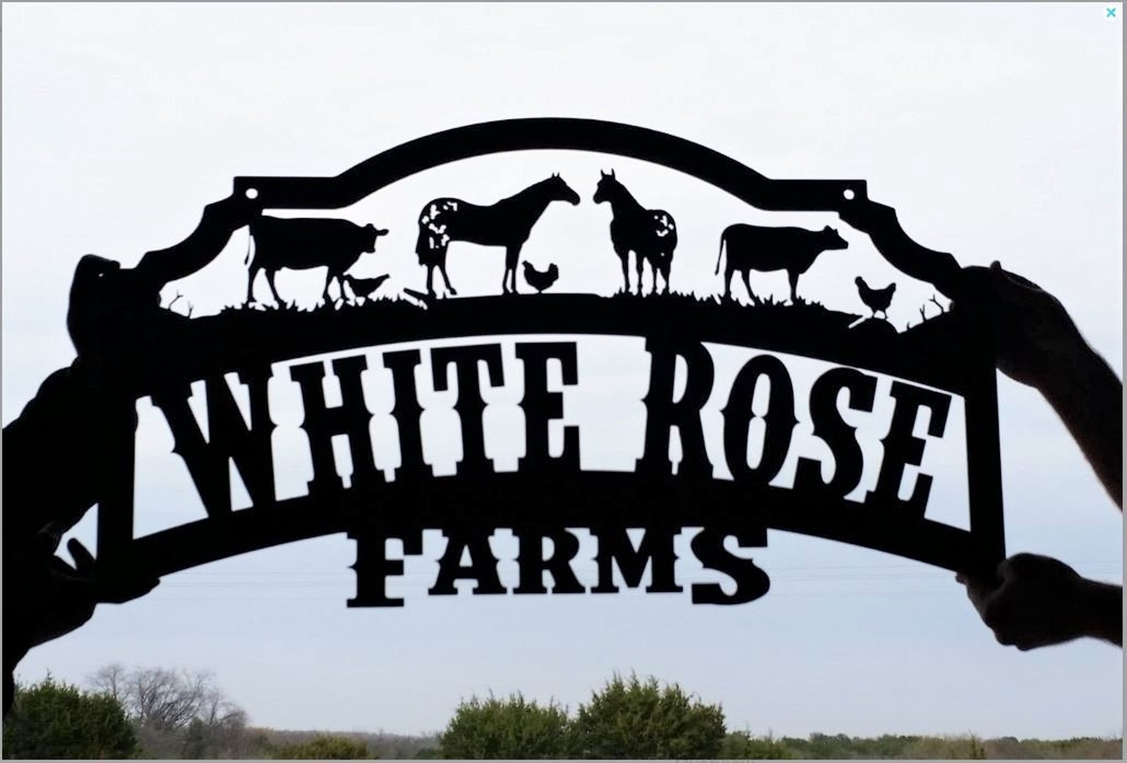 Animal Farm Sign With Horses and Cows LMW-16-86 - Etsy