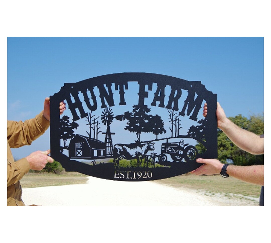 Family Name Custom Metal Farm Sign, Personalized Farming Sign LMW-16-15 ...