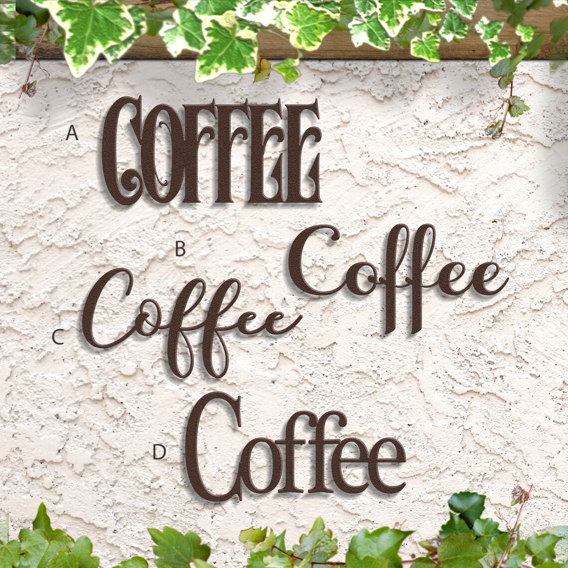 Coffee Word Sign Coffee Bar Decor | Etsy