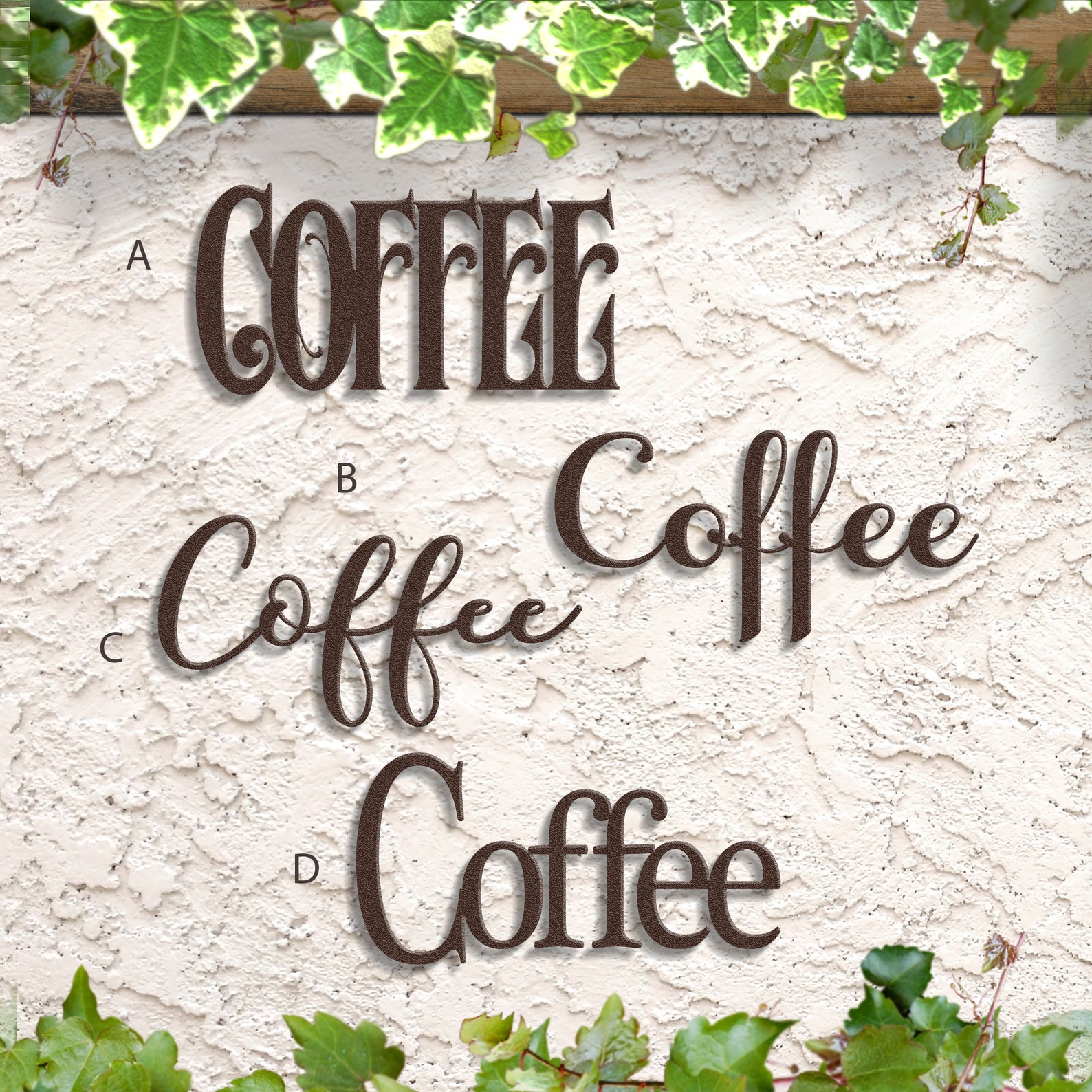 Coffee Word Sign Coffee Bar Decor | Etsy