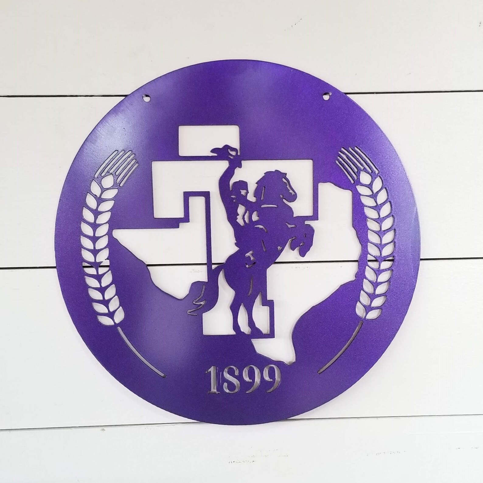 Tarleton State University T With Texan Rider Metal Sign - Etsy