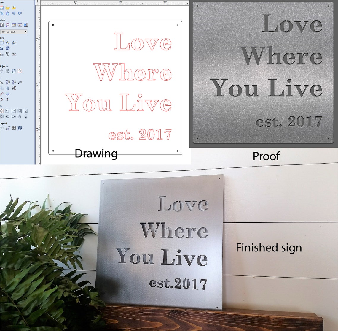 Custom Metal Quote Sign and Sayings Inspirational | Etsy