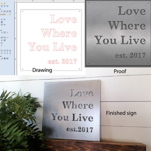 Custom Metal Quote Sign and Sayings, Inspirational Personalized Sign ...