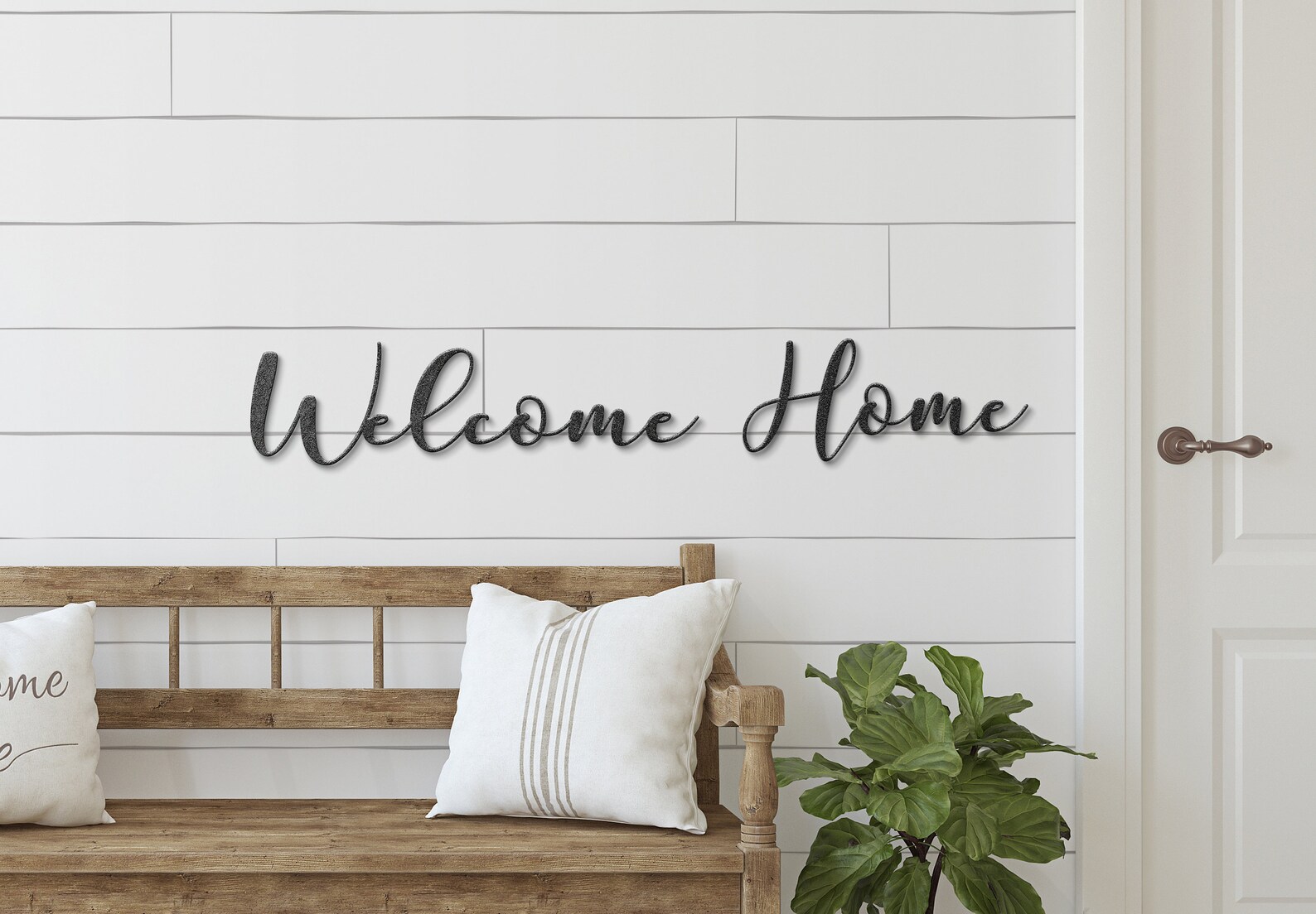 Welcome Home Metal Word Sign - Etsy