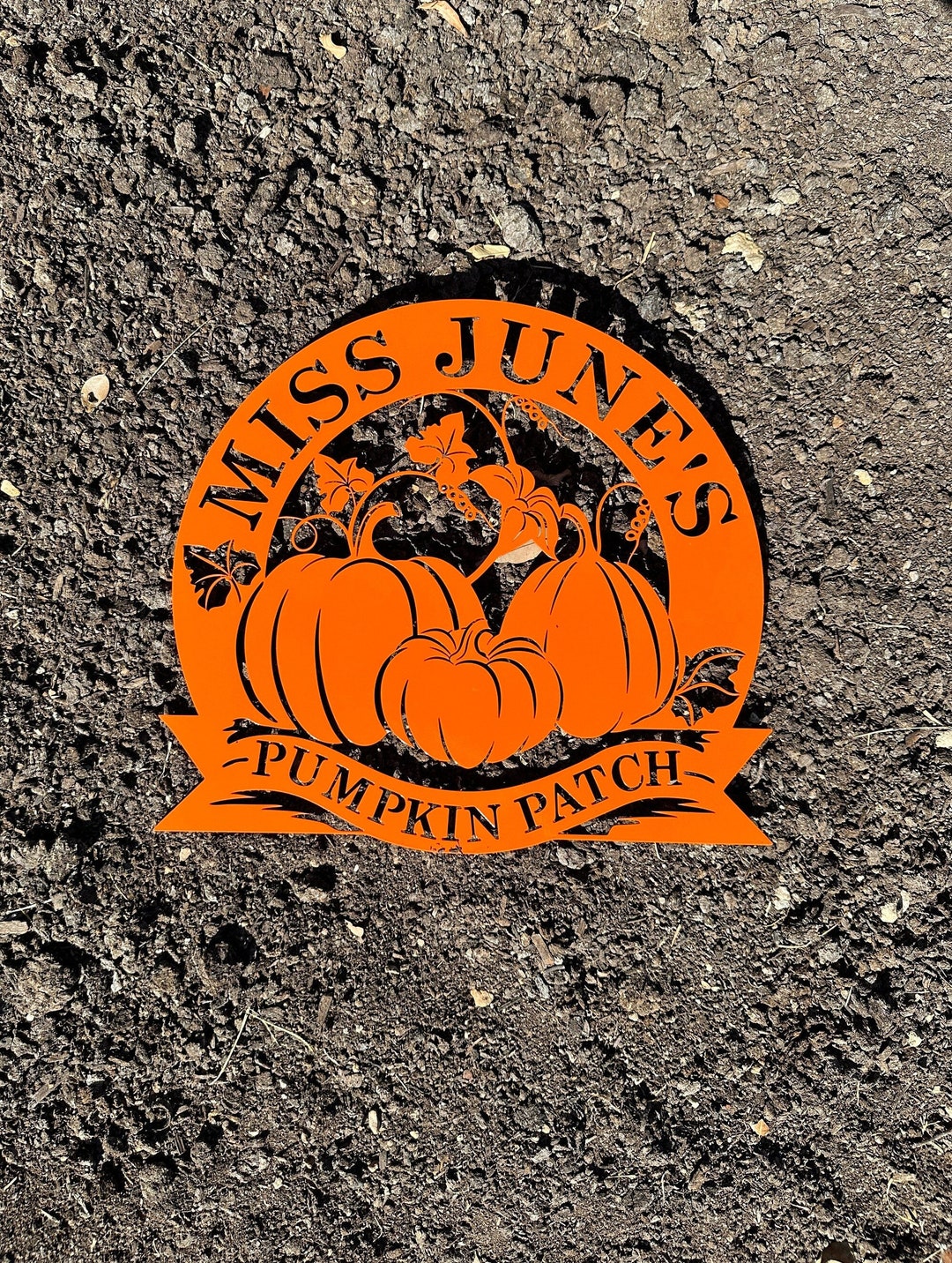 Metal Pumpkin Patch Sign, Custom Fall Garden Gift - Etsy