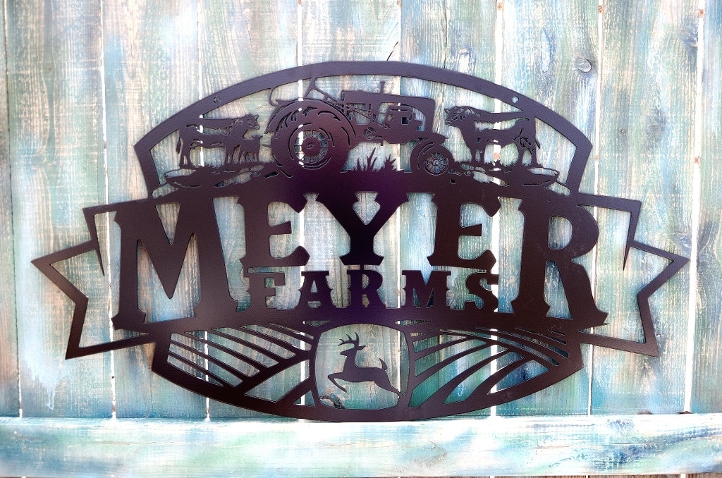 Row Crop Family Metal Farm Sign Outdoor Farming Tractor Sign - Etsy