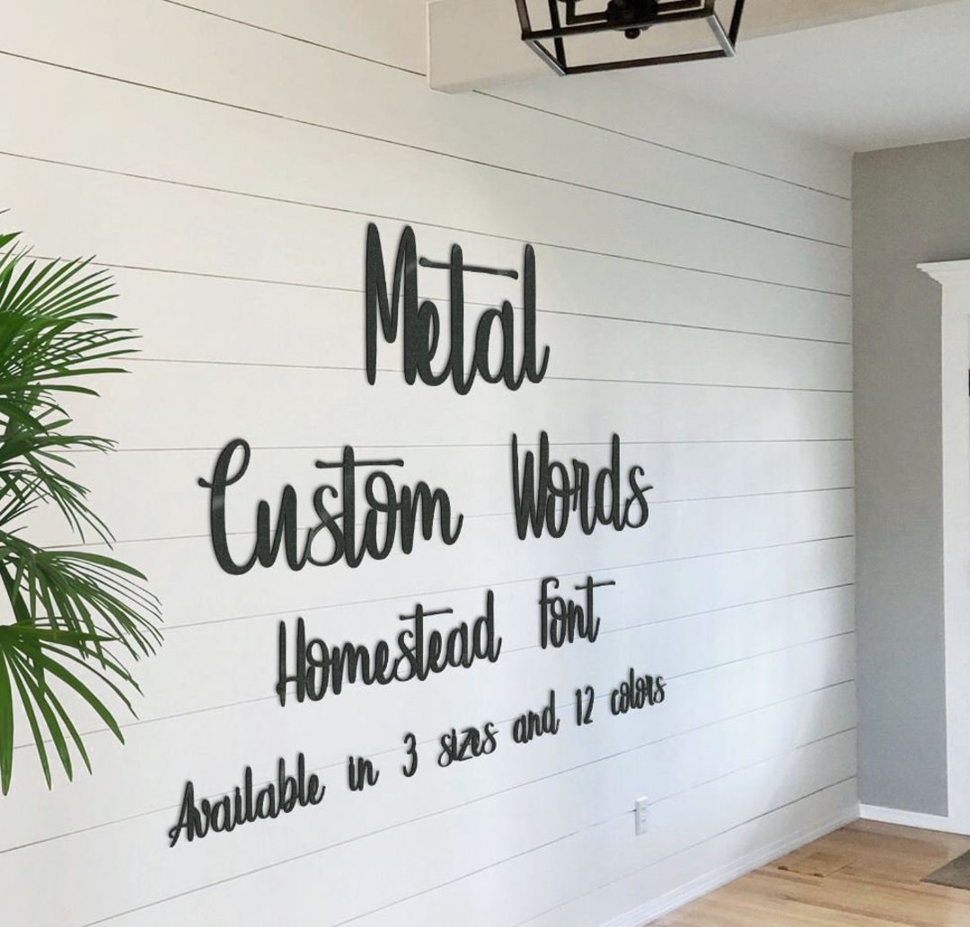 Custom Metal Words, Homestead Metal Wall Art - Etsy