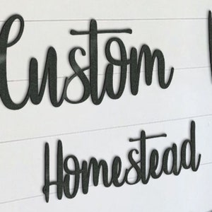 Custom Metal Words, Homestead Metal Wall Art - Etsy