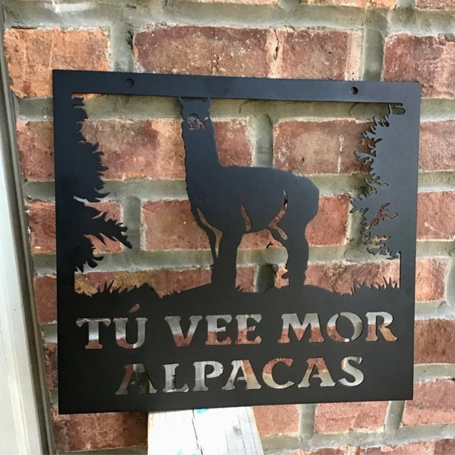 Alpaca Metal Custom Farm Sign Personalized With Your Name - Etsy