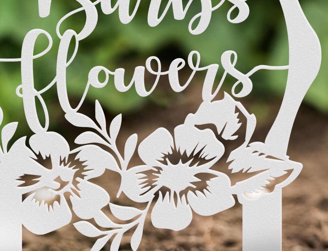 Flower Bed Decoration Personalized Metal Garden Sign With - Etsy