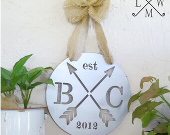 Metal Anniversary or Wedding Sign | Etsy