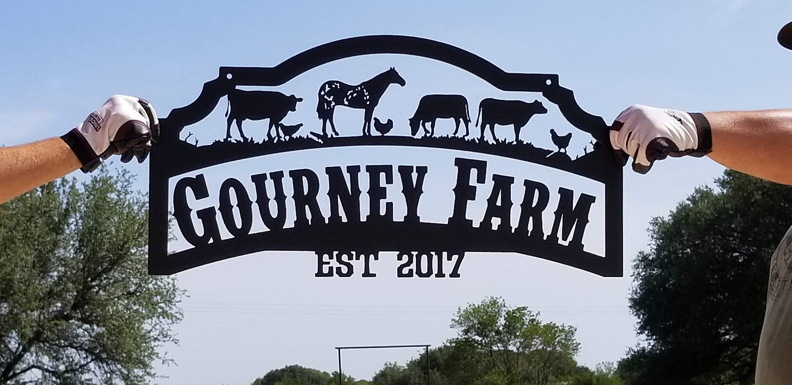 Animal Farm Sign With Horses and Cows LMW-16-86 - Etsy