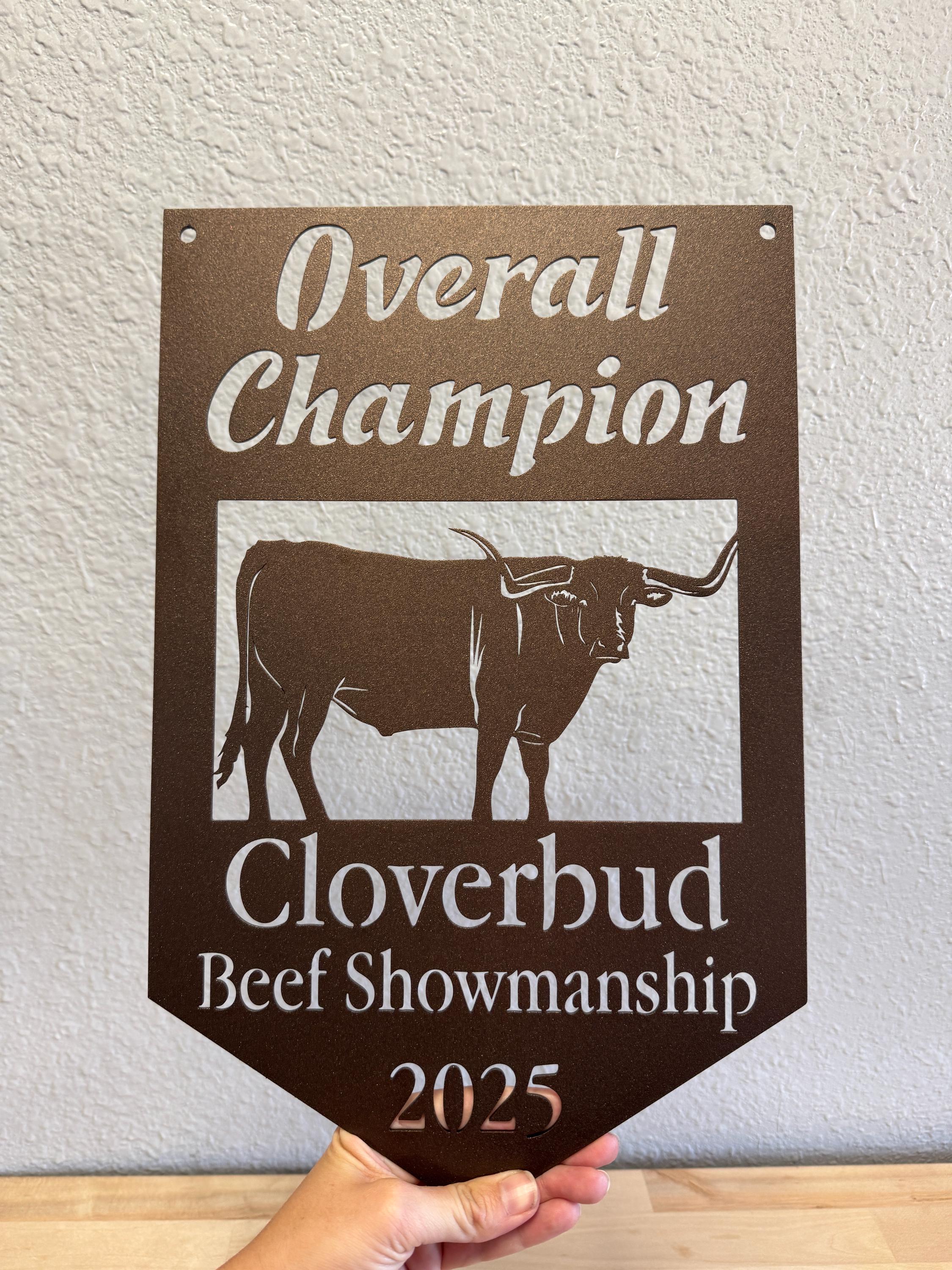 Metal Livestock Show Banners, Champion Awards for All Breeds - Etsy