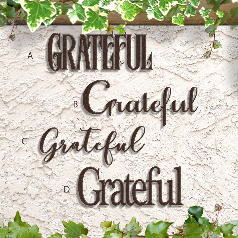 Grateful Wall Decor Grateful Metal Word Sign - Etsy