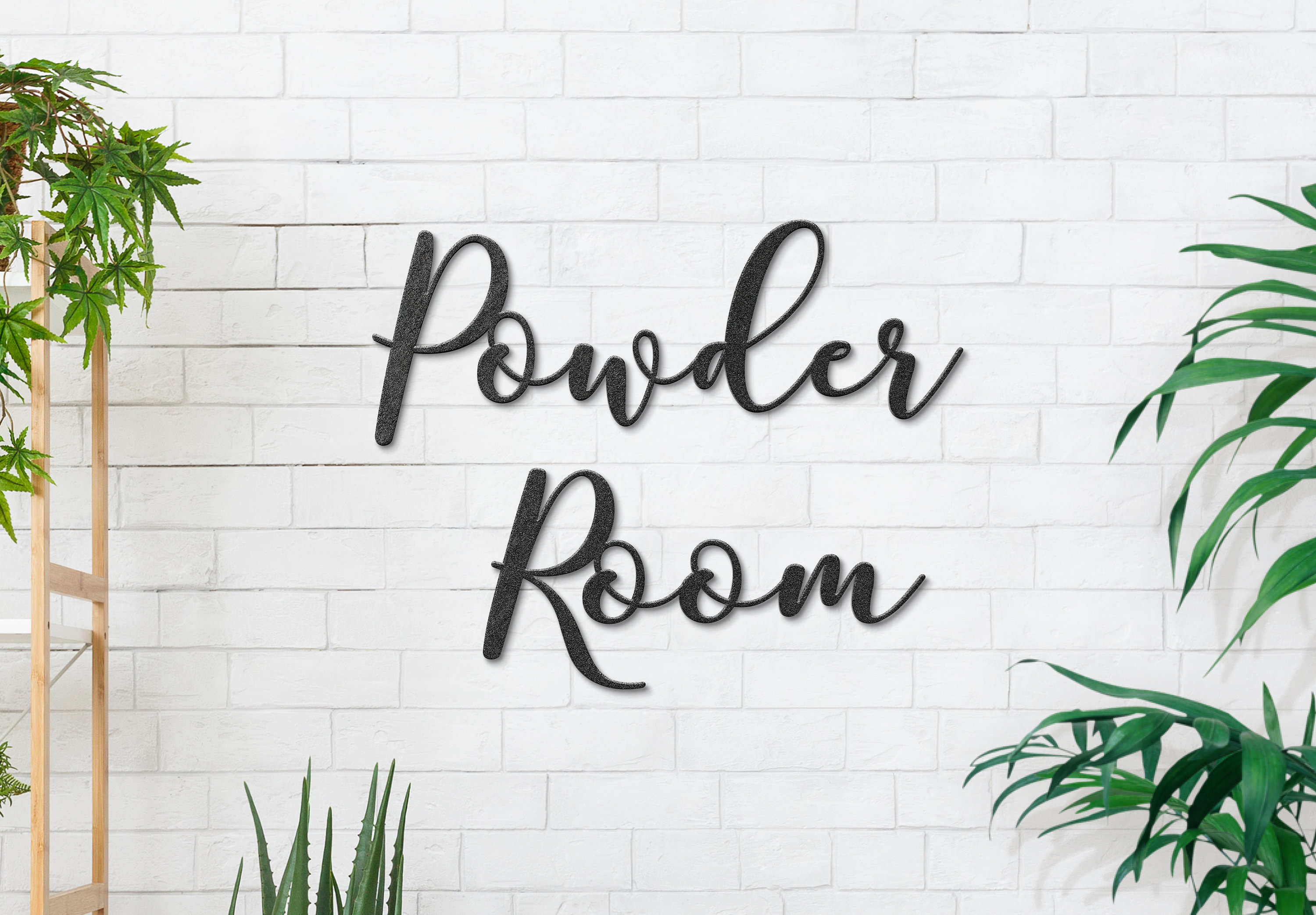 Powder Room Metal Wall Signs Guest Bath Decoration | Etsy