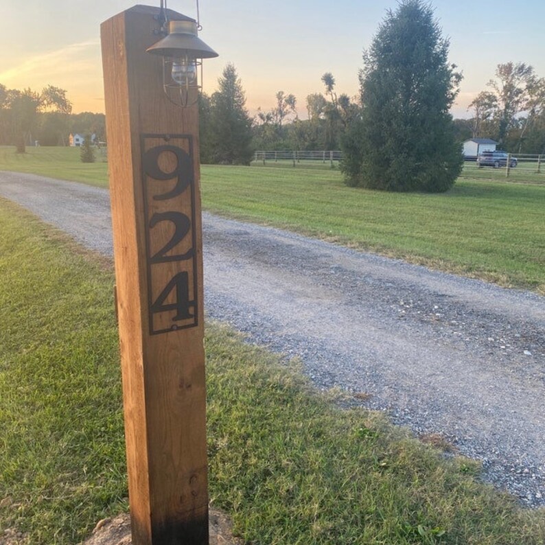 Heavy Duty Steel Address Sign for Post 6 Inch Metal Vertical - Etsy