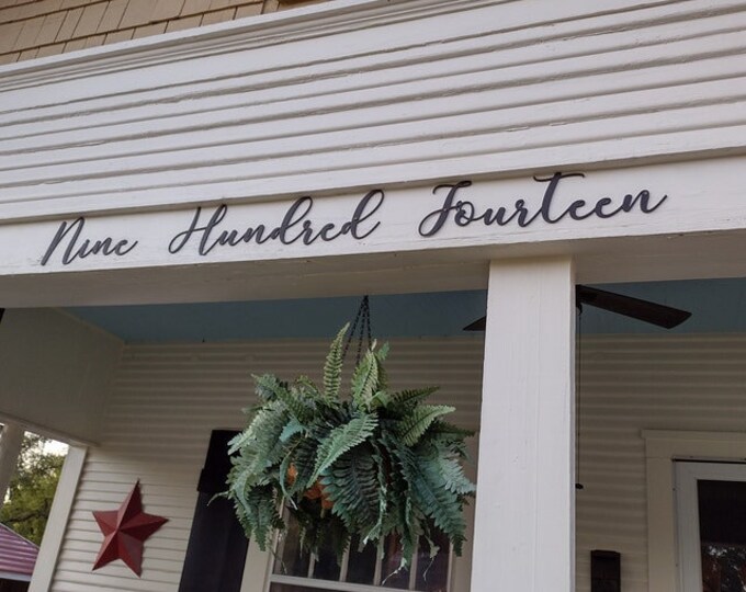 Custom Script House Numbers, Haven Style Home Address Sign - Etsy