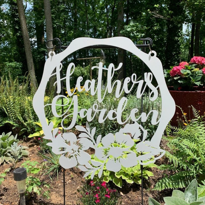 Flower Memorial Hanging Garden Sign - Etsy