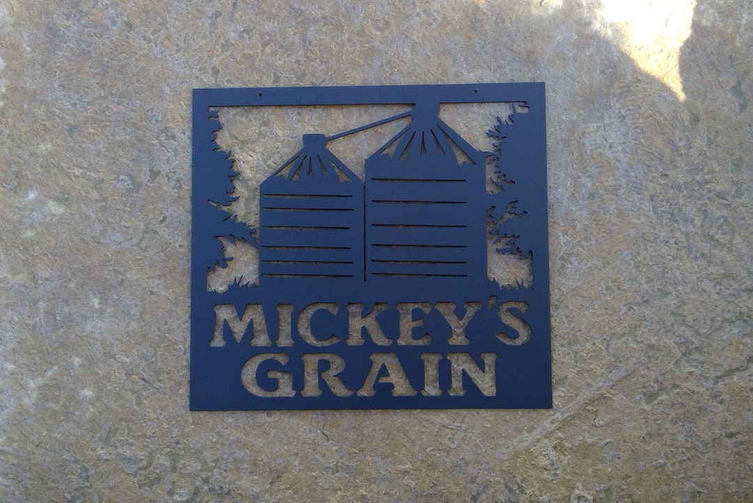 Custom Metal Silo Sign, Powder Coated Farmhouse Decor - Etsy