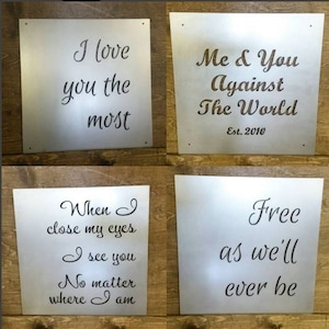 Custom Metal Quote Sign and Sayings, Inspirational Personalized Sign ...