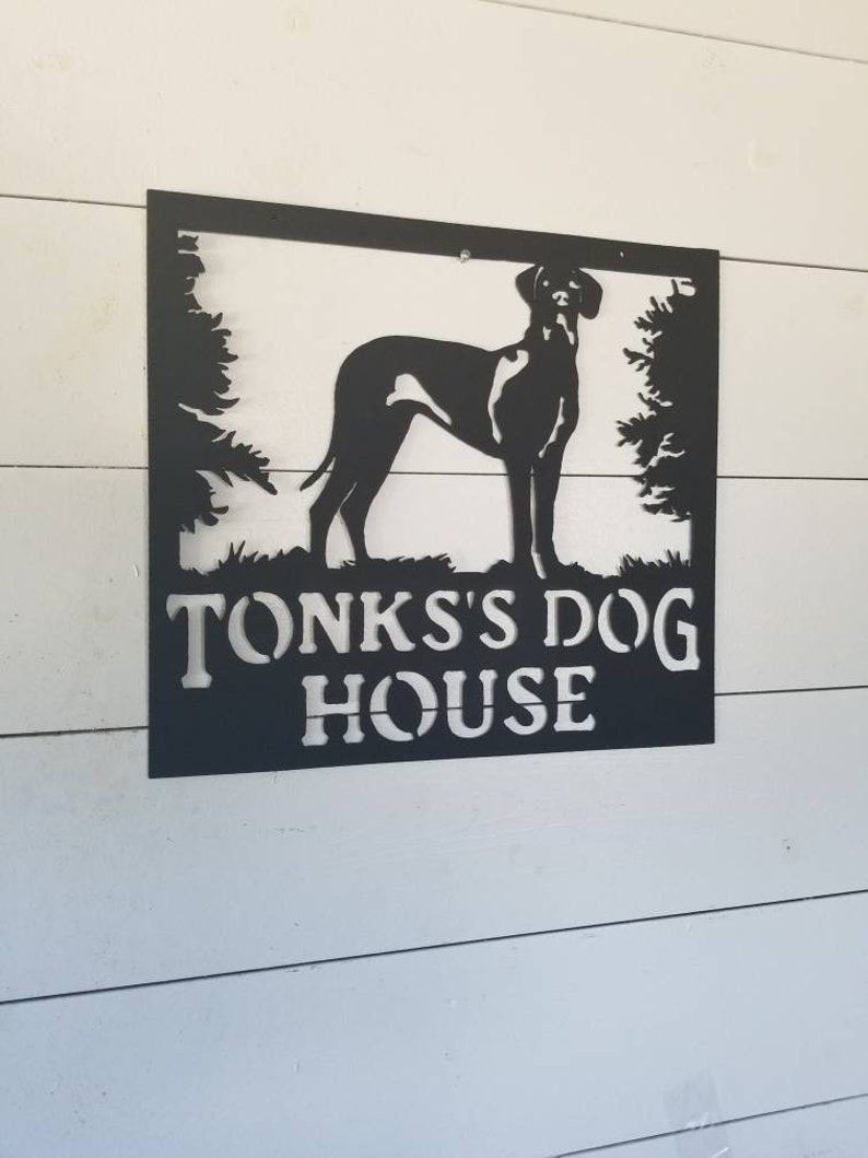 Custom Great Dane Metal Dog Sign - Etsy