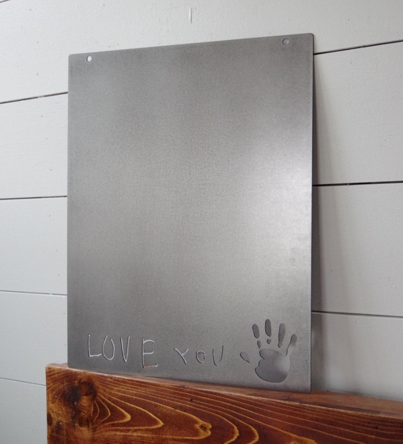 Handwritten Metal Message Art Board Use Your Own Handwriting | Etsy