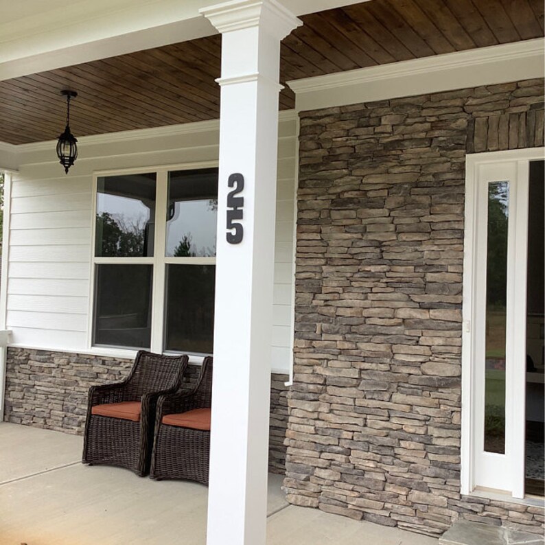 Vertical Metal Address Sign Powder Coated Outdoor House - Etsy