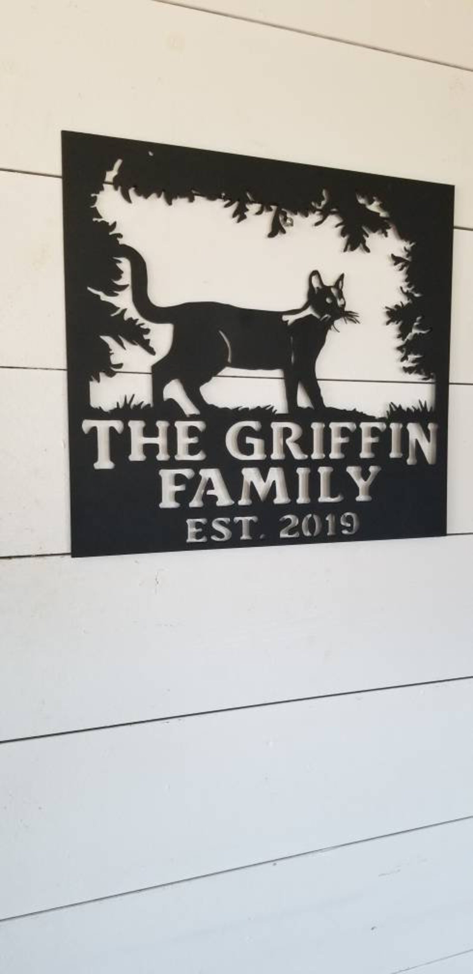 Your Name Custom Metal Cat Sign, Cat Lovers Sign - Etsy