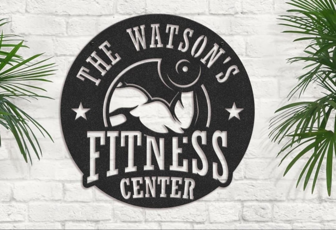 Personalized Gym Sign, Custom Metal Fitness Center Sign - Etsy