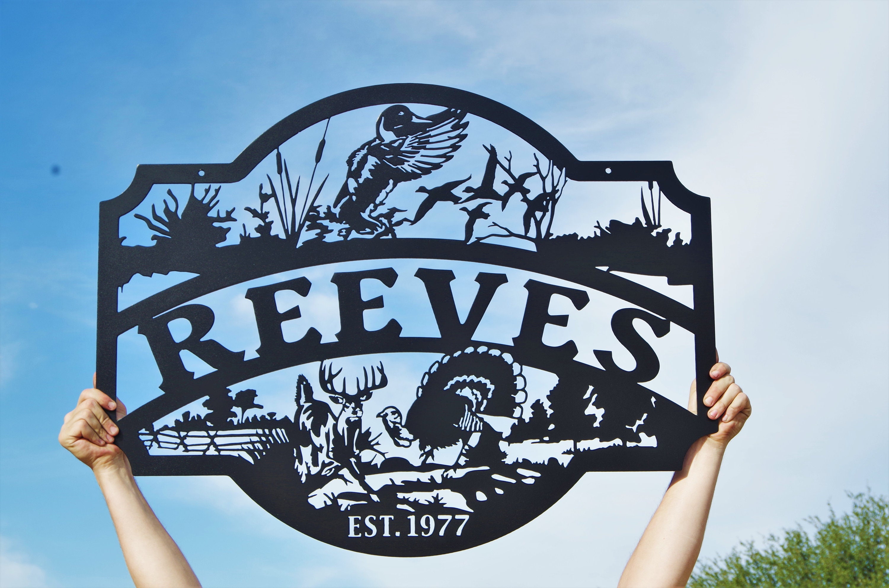 Great Outdoors Custom Wildlife Sign Wildlife Metal Art | Etsy