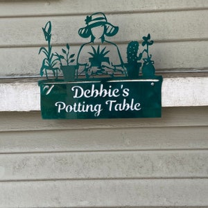 Personalized Metal Potting Bench Sign: Gardener's Gift - Etsy