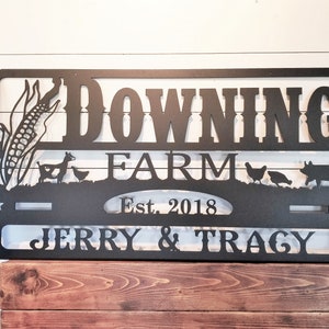 Corn and Cattle Metal Farm Sign LMW-16-19 - Etsy