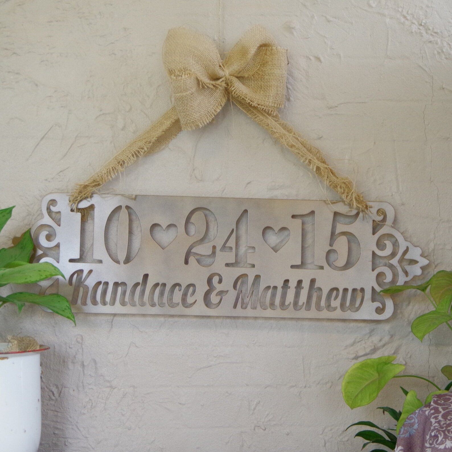 Metal Name Anniversary or Wedding Sign - Etsy