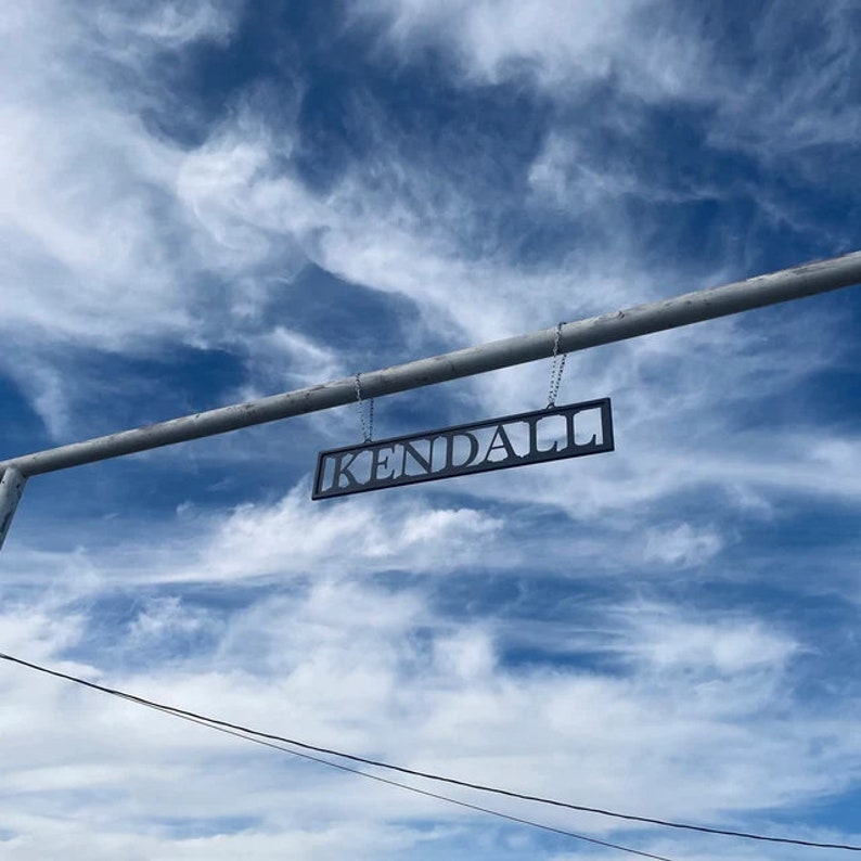 Custom Entry Way Steel Sign Metal Hanging Gate Sign - Etsy