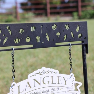 Decorative Hanging Metal Garden Sign Holder – Made by Langley Metal ...