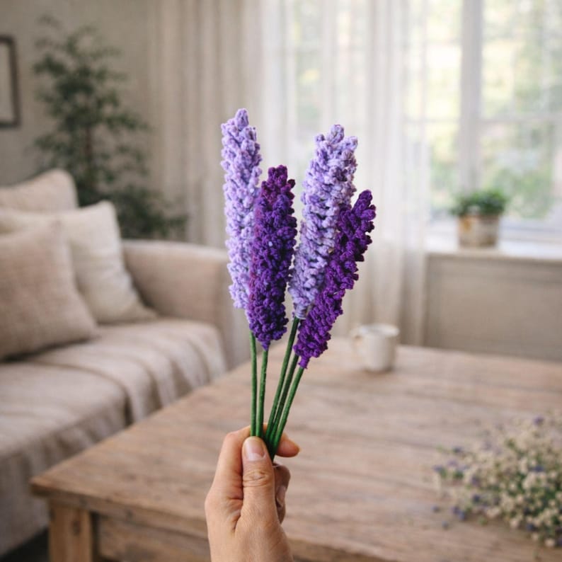 Lavender Crochet Pattern PDF | Easy Crochet Flower Pattern | Beginner ...