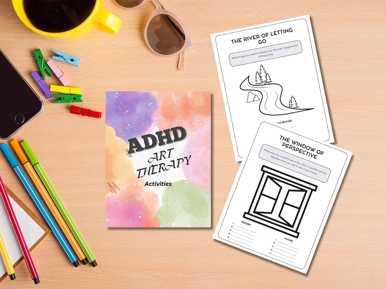 ADHD Art Therapy Worksheets: Creative Activities for Focus & Self ...