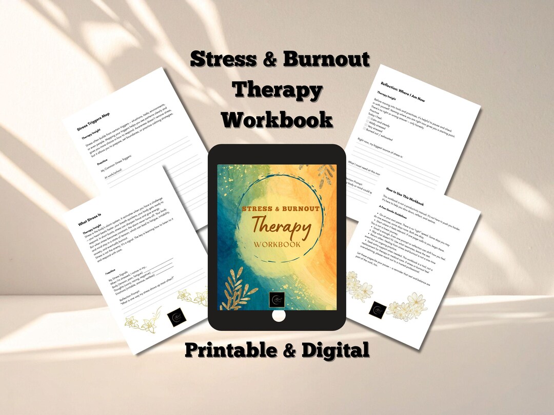 Stress & Burnout Therapy Workbook: Mental Health, Coping Tools (PDF) - Etsy