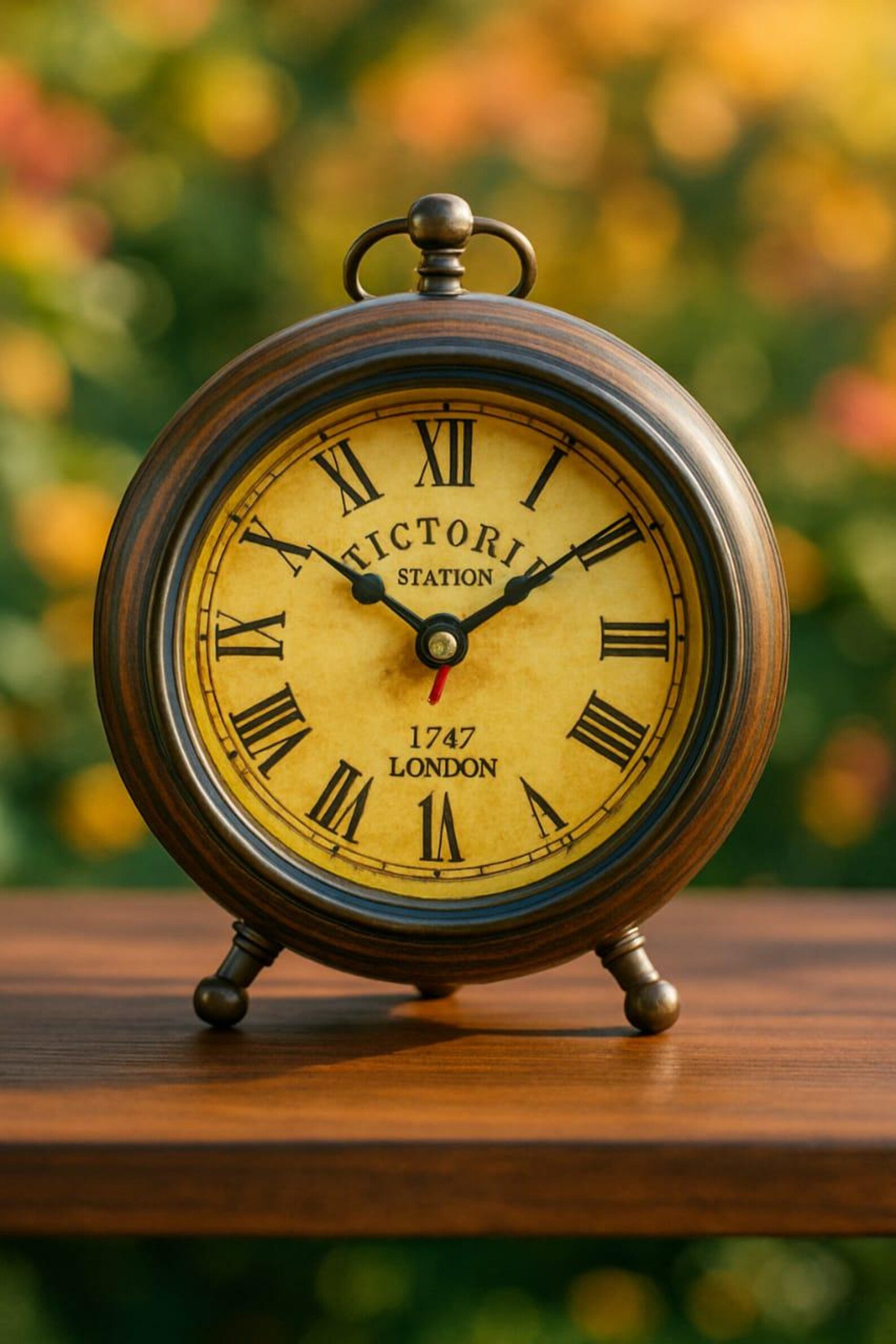 WOODEN Modern Table Clock, Small Desk Clock, Wood Clock for Desk ...