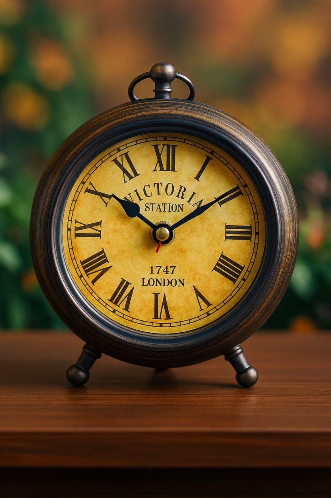 WOODEN Modern Table Clock, Small Desk Clock, Wood Clock for Desk ...