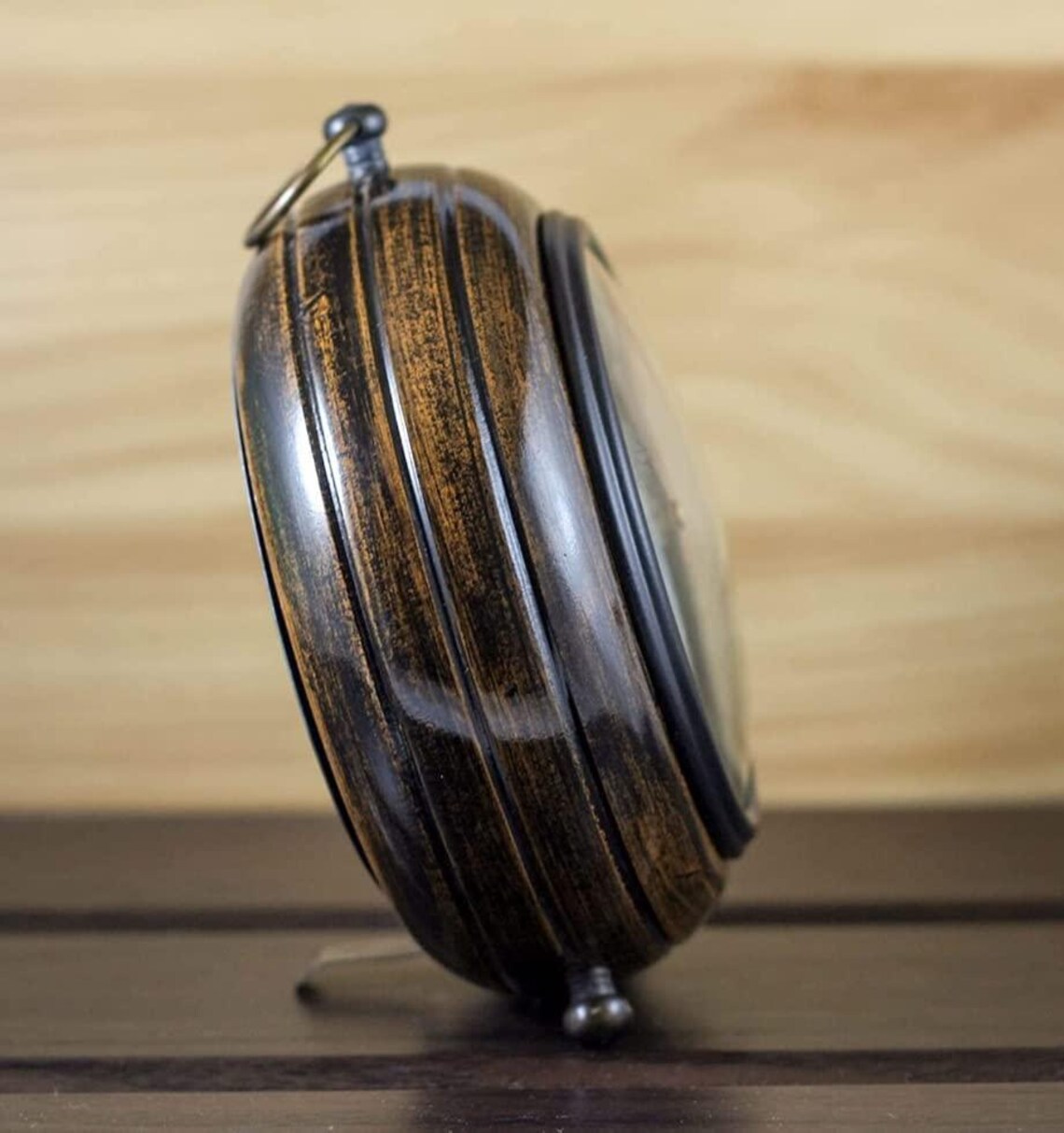 WOODEN Modern Table Clock, Small Desk Clock, Wood Clock for Desk ...