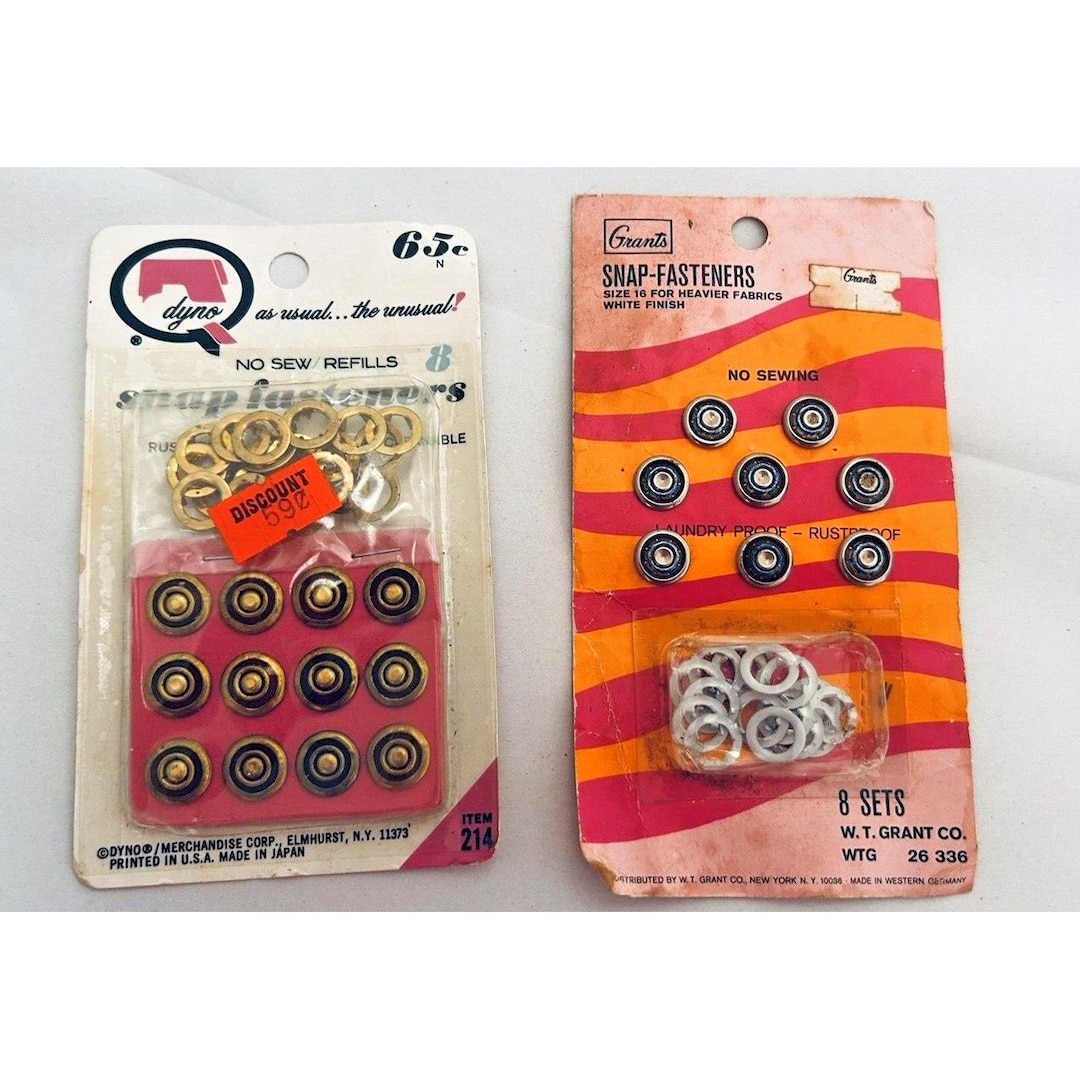 Vintage Snap Fasteners Grants & Dyno, Made in Western Germany Japan Lot ...