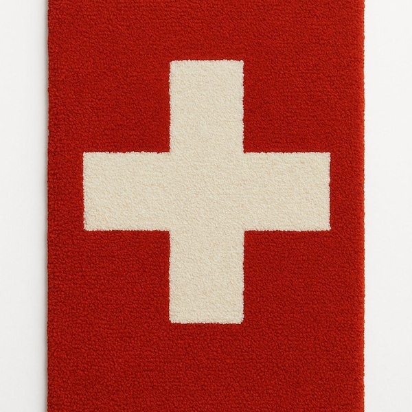 Swiss Cross Rug - Etsy