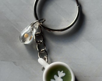 Cute Matcha Latte Acrylic Charm/keychain/planner Charm/ Sprinkles - Etsy