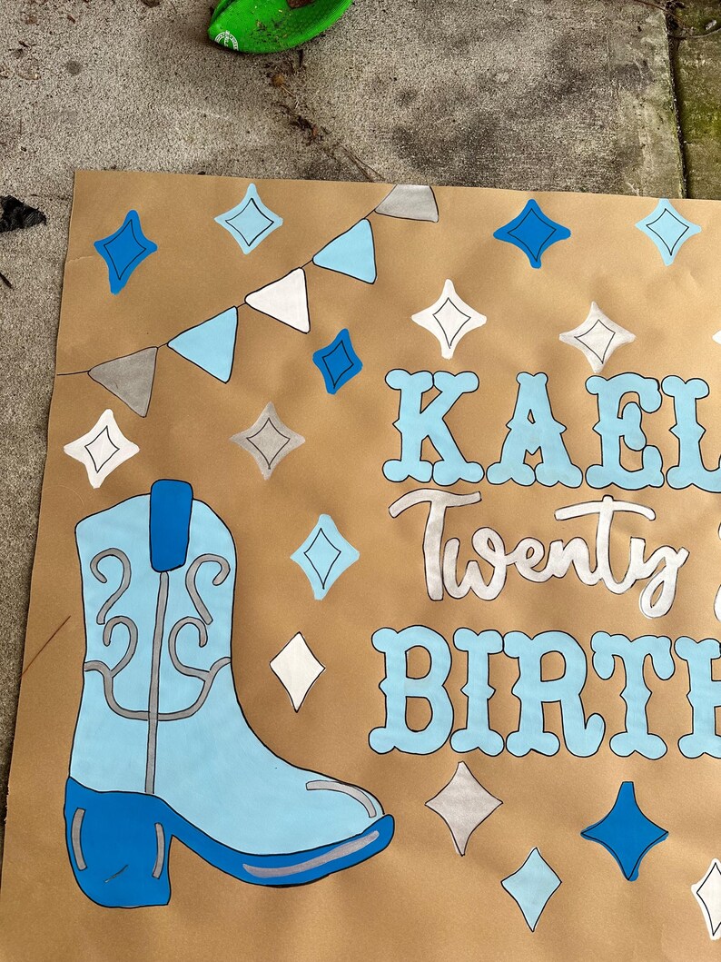 Western Birthday Banner - Etsy