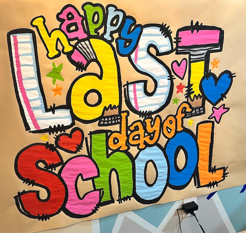 Last Day of School Custom Banner - Etsy