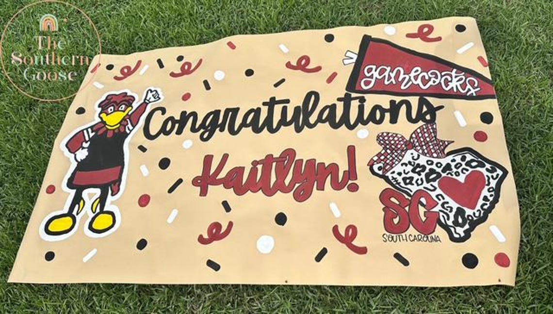 Gamecocks Graduation Banner - Etsy
