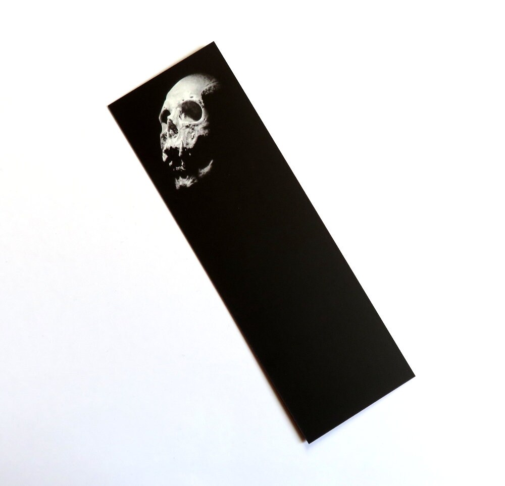 Skull Bookmark Page Marker Human Skull Black and White - Etsy