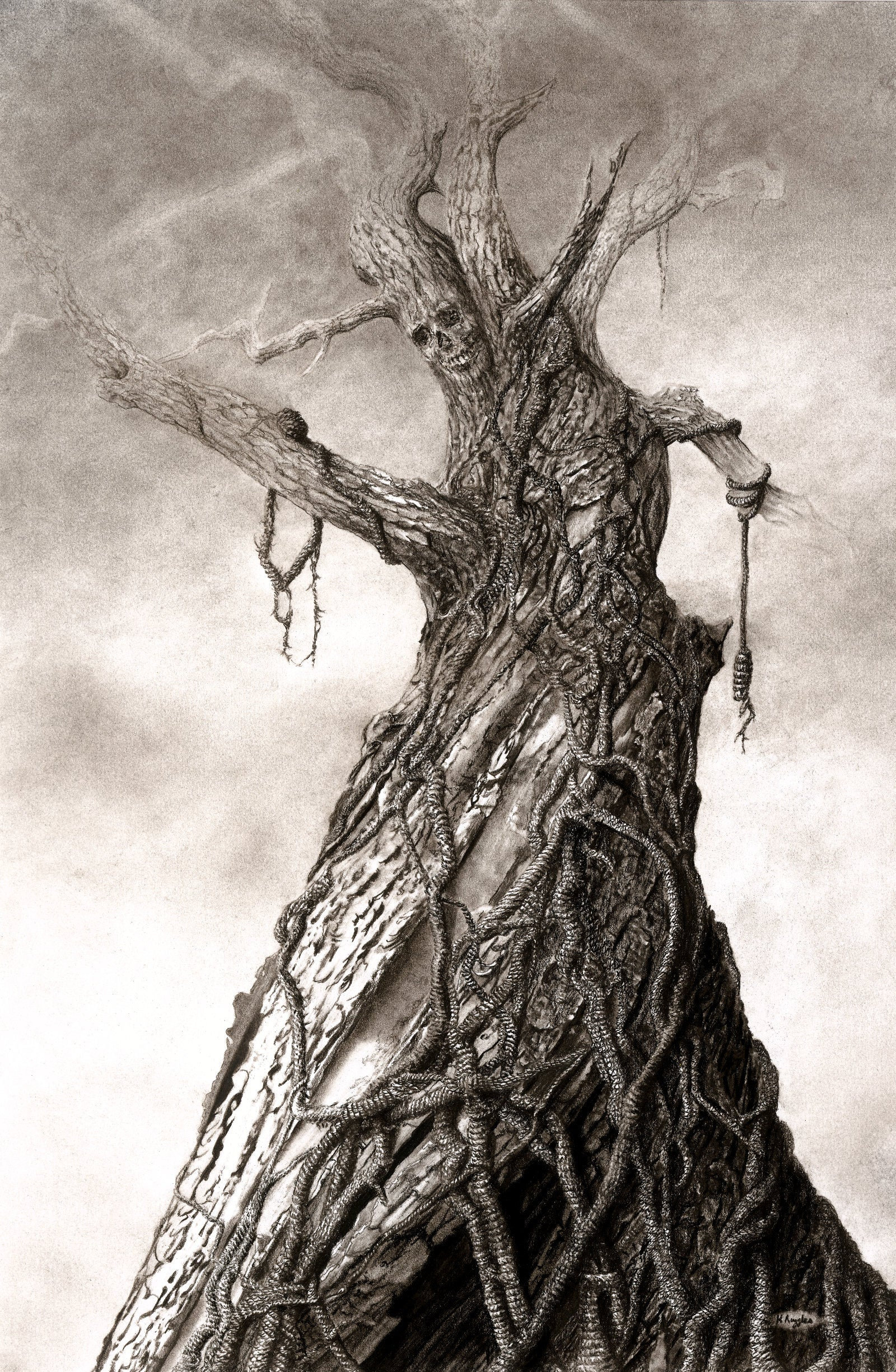 Gothic Tree Drawing